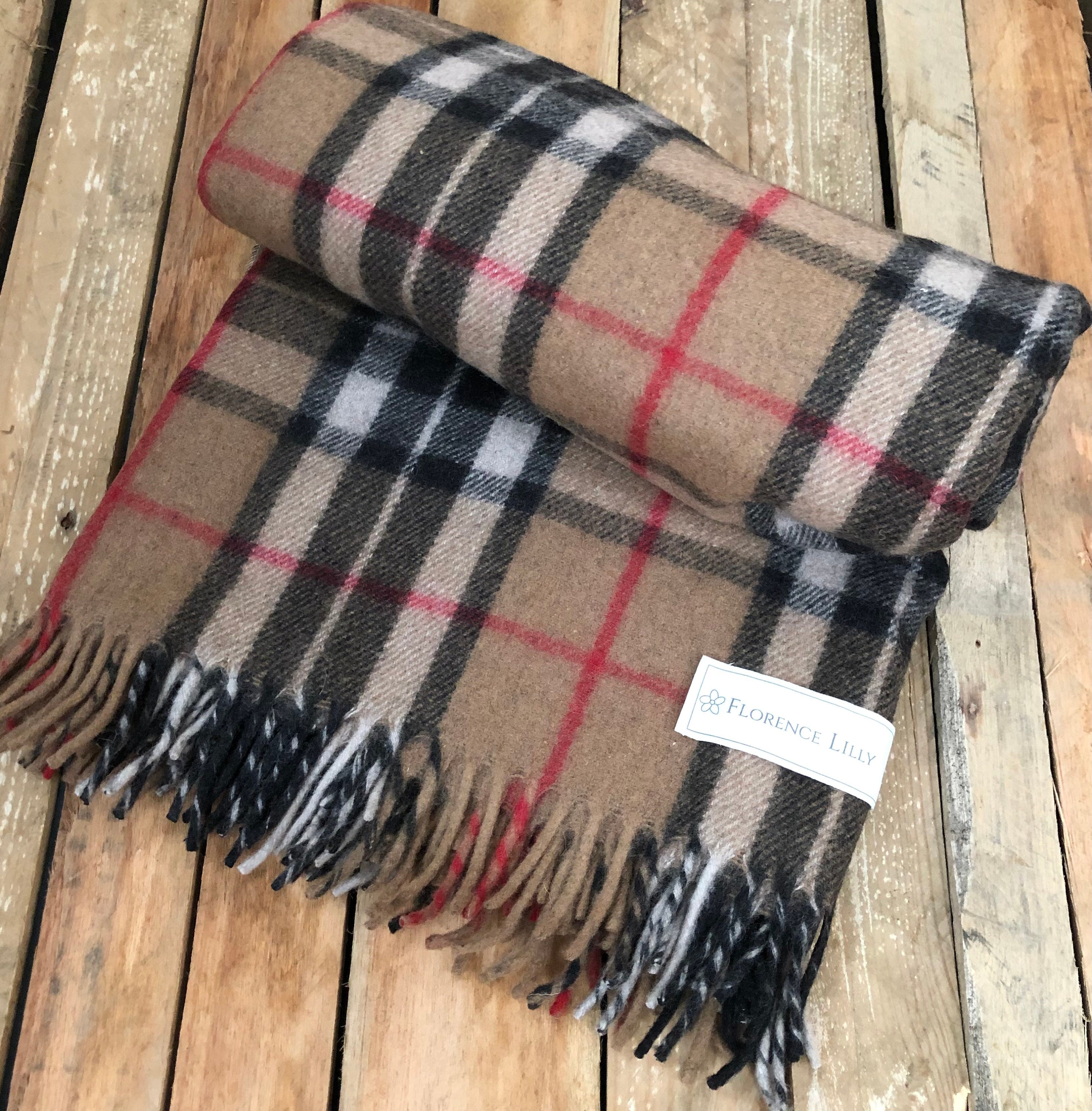 Recycled Wool Tartan Check Blankets Throws by Florence Lilly - Etsy UK