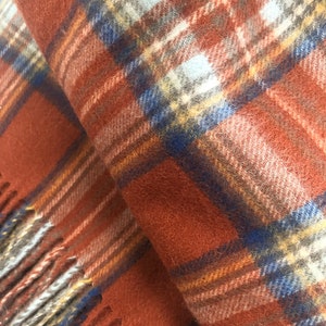 Lambswool Super Soft Rust Check Blanket, Throw by Florence Lilly - Etsy ...