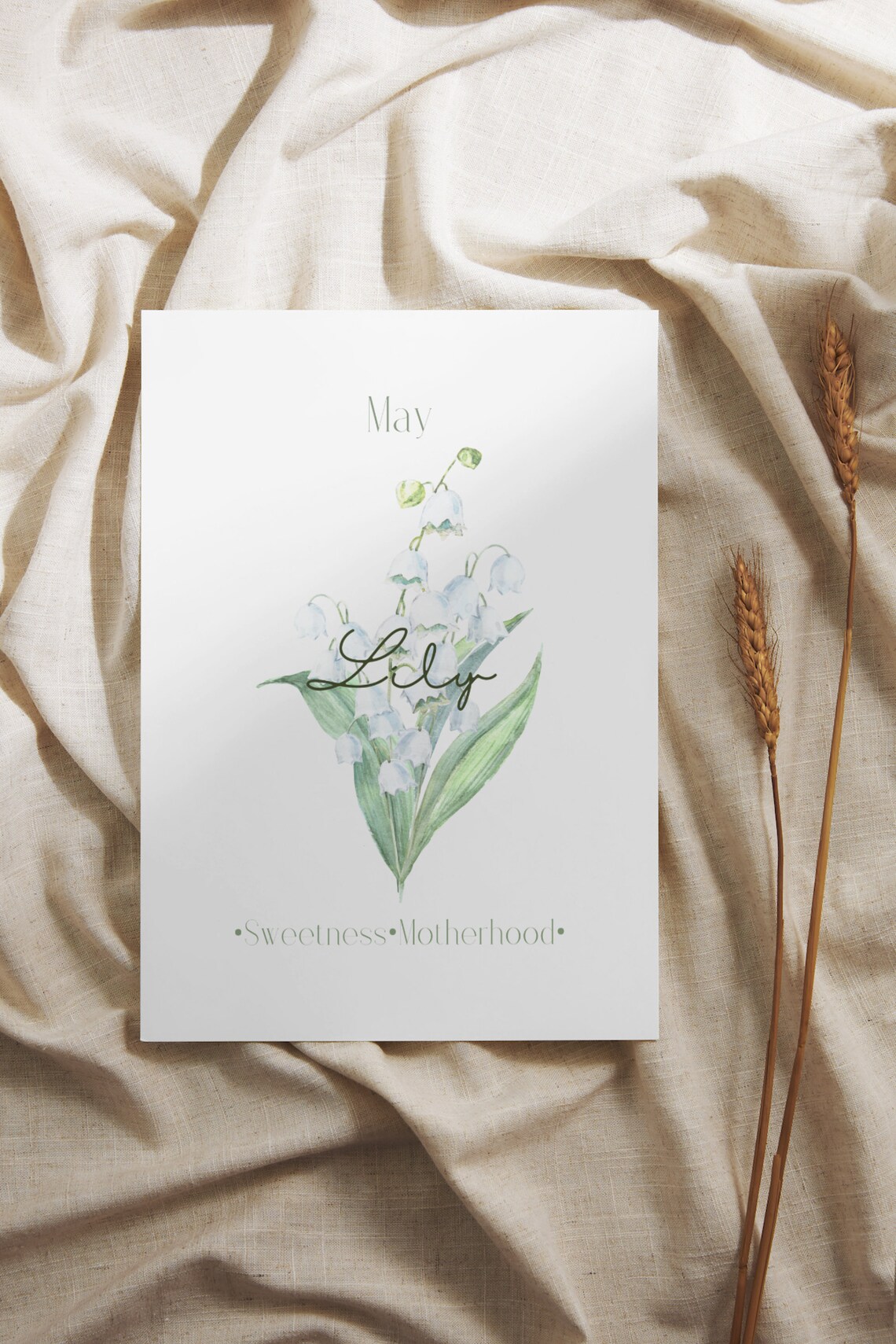May Lily Birth Month Digital Printable - Etsy