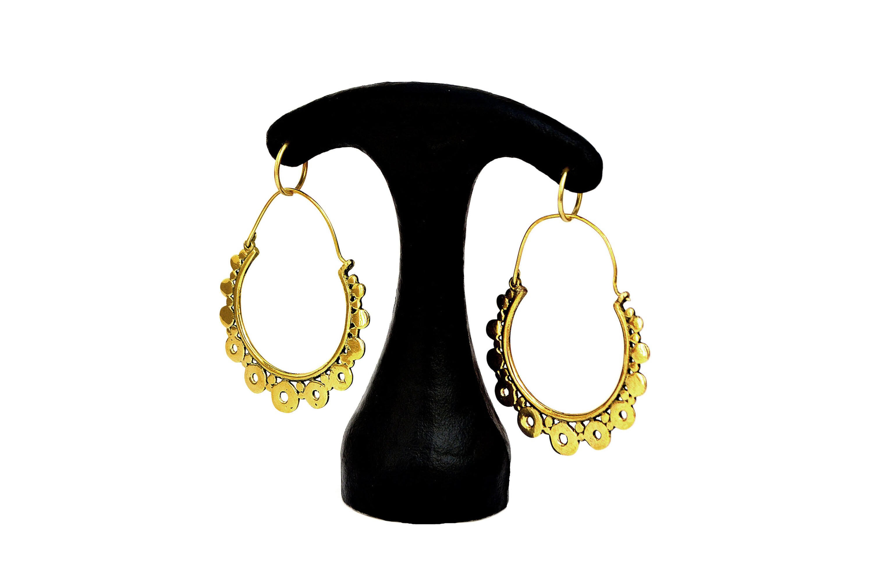 Gypsy Creole Earrings Gold Hoop Earrings Ethnic Style for - Etsy
