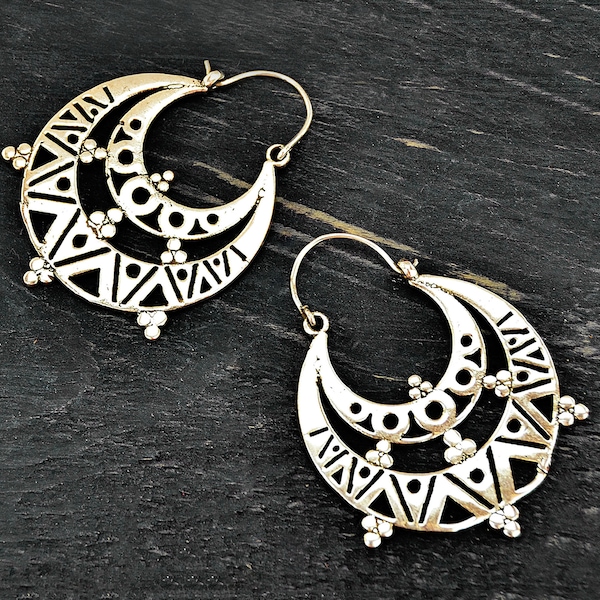 Aztec Hoop Earrings - Etsy