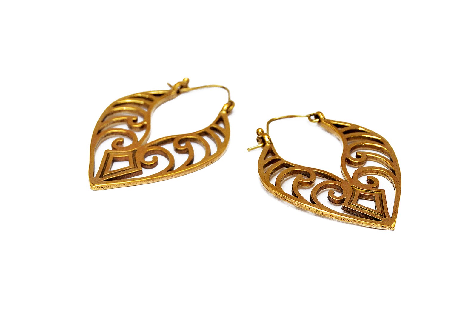 Gorgeous Large Ethnic Creole Earrings Maori Gold Earrings - Etsy