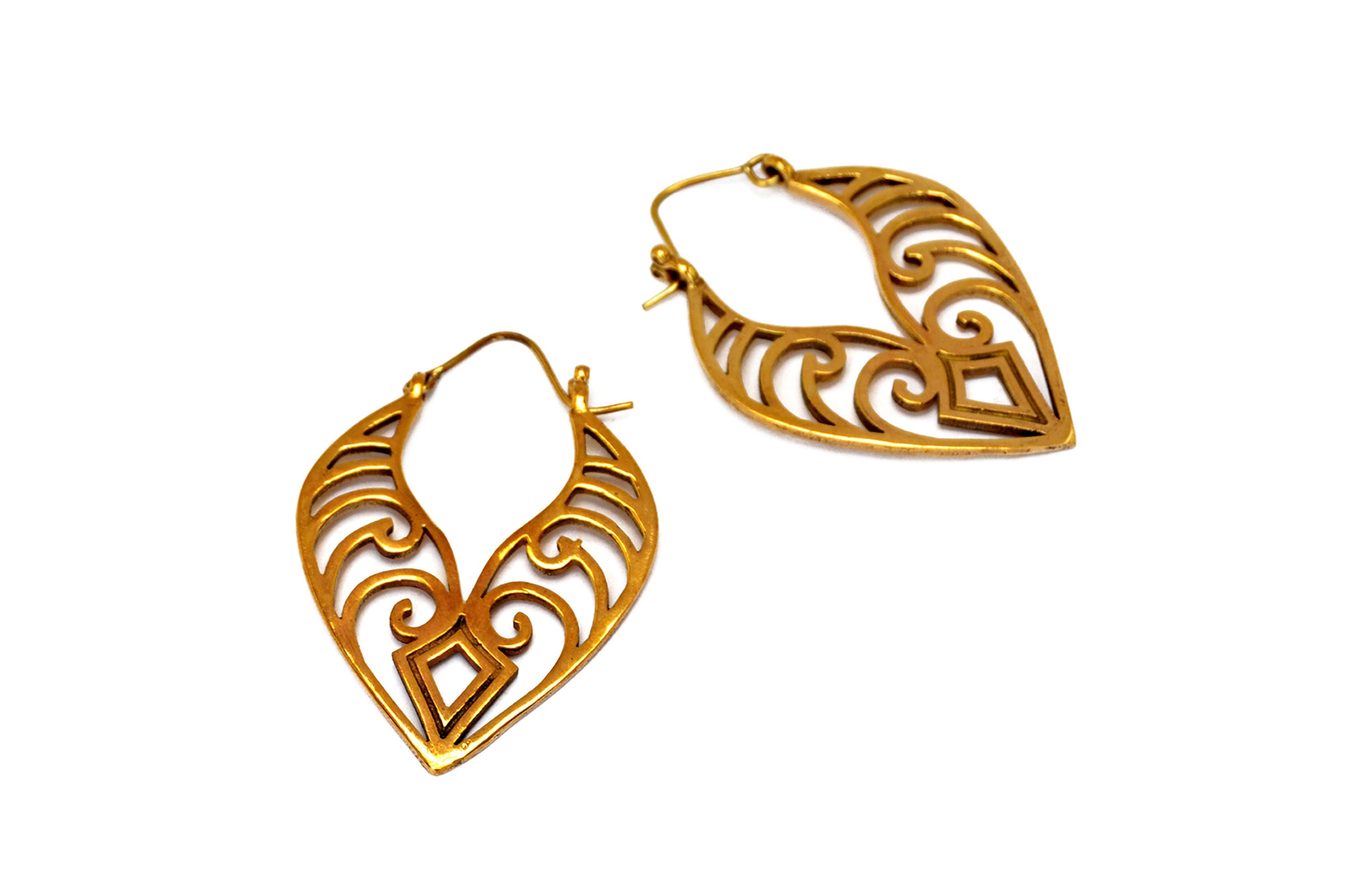 Gorgeous Large Ethnic Creole Earrings Maori Gold Earrings - Etsy