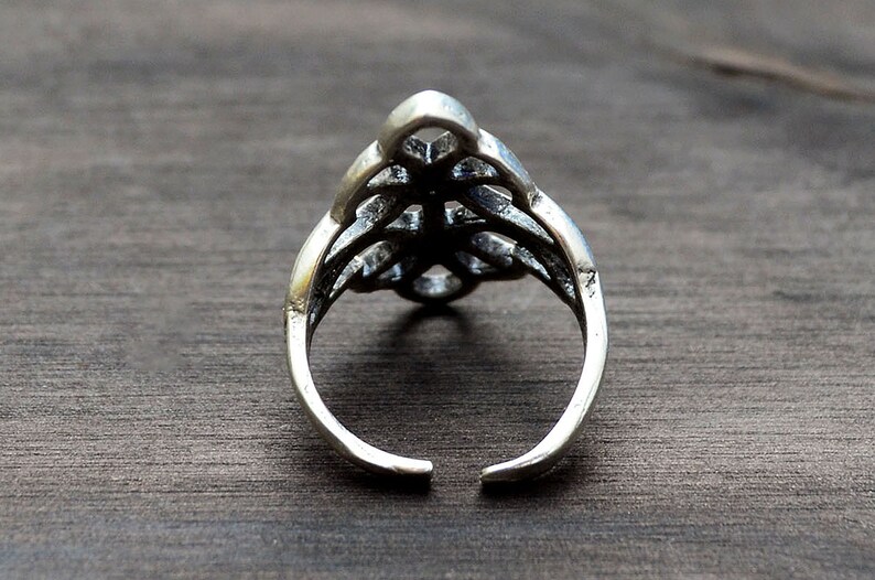 Carved Vintage Ring Boho Retro Style Large and Adjustable - Etsy