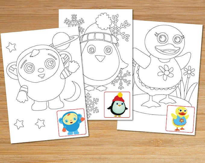 Baby First TV Printable Coloring Pages Instant Digital Download by ...