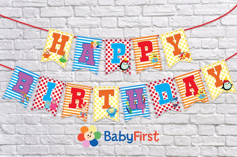 Baby First TV Printable Banner Instant Digital Download - Etsy