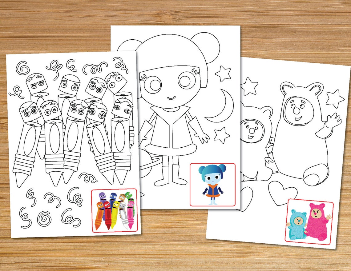 Baby First TV Printable Coloring Pages Instant Digital Download by ...