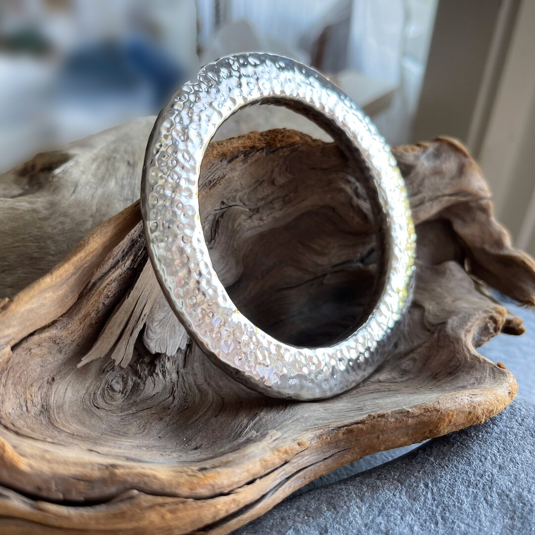 VINTAGE Sterling Silver Simon Sebbag Hammered Bangle Bracelet, Free ...