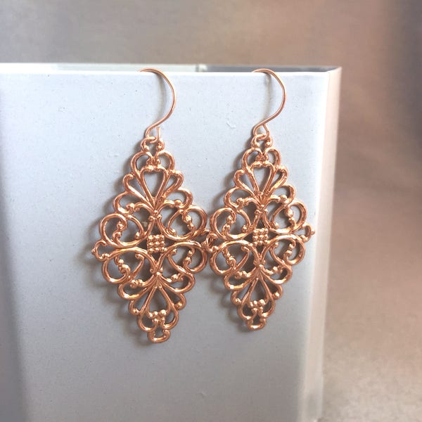 Rose Gold Filigree - Etsy
