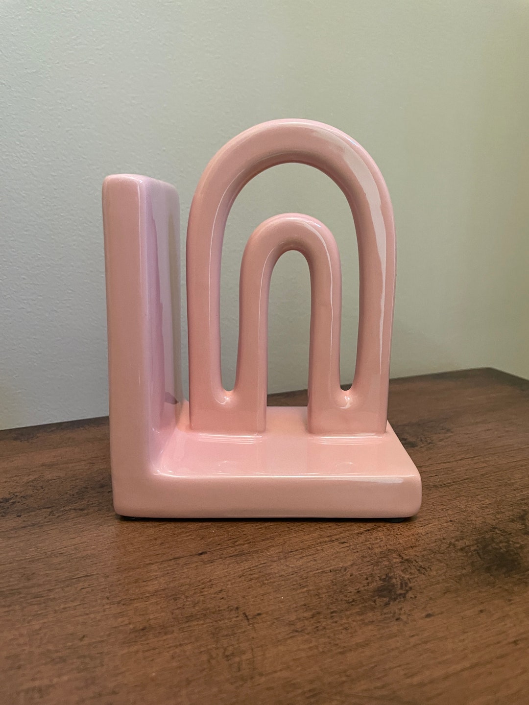 Pink Arch Modern Boho Bookend - Etsy