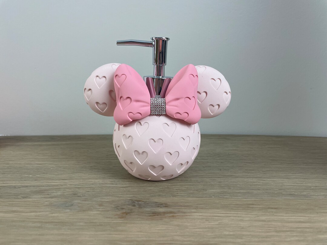 Pink Rhinestone Minnie Mouse Bathroom Decor, Hand Soap, Lotion, Disney ...