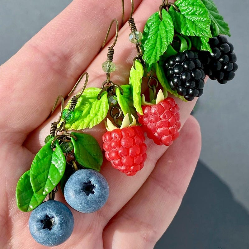 Blackberry Earrings - Etsy