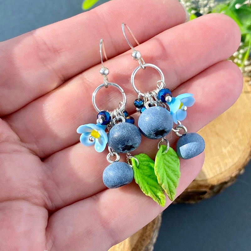 Blueberry Earrings - Etsy
