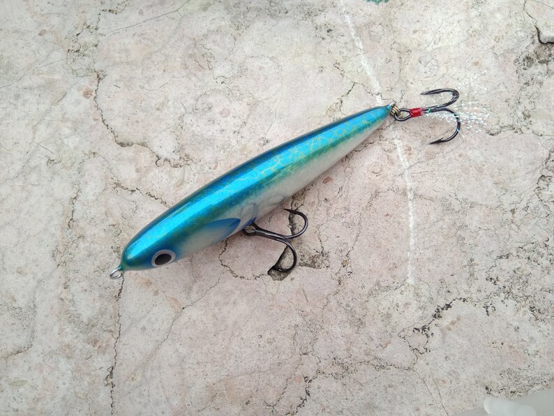 Top Water Fishing Lure Blue 9cm/9g | Etsy