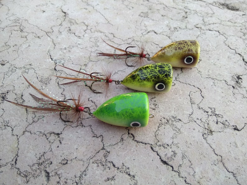MIni Popper Light Fishing Lure Yellow | Etsy