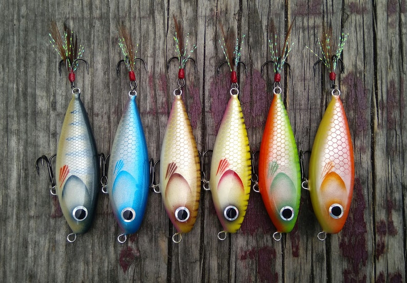 Perch Lure Balsa Wood Surface Lure | Etsy