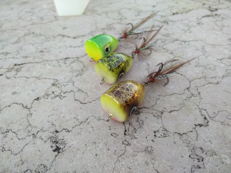 Mini Popper Light Fishing Lure Yellow - Etsy