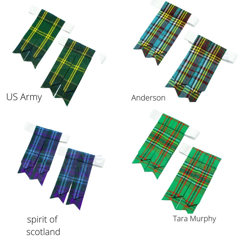 Scottish Kilt Sock Flashes Various Tartans Highland Kilt Hose - Etsy