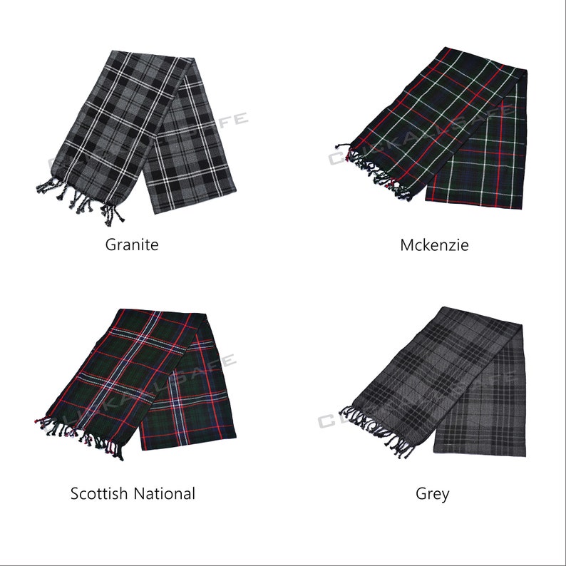 Scottish Tartan Plaid Sash, Ladies Acrylic Wool Kilt Sash With Fringes ...