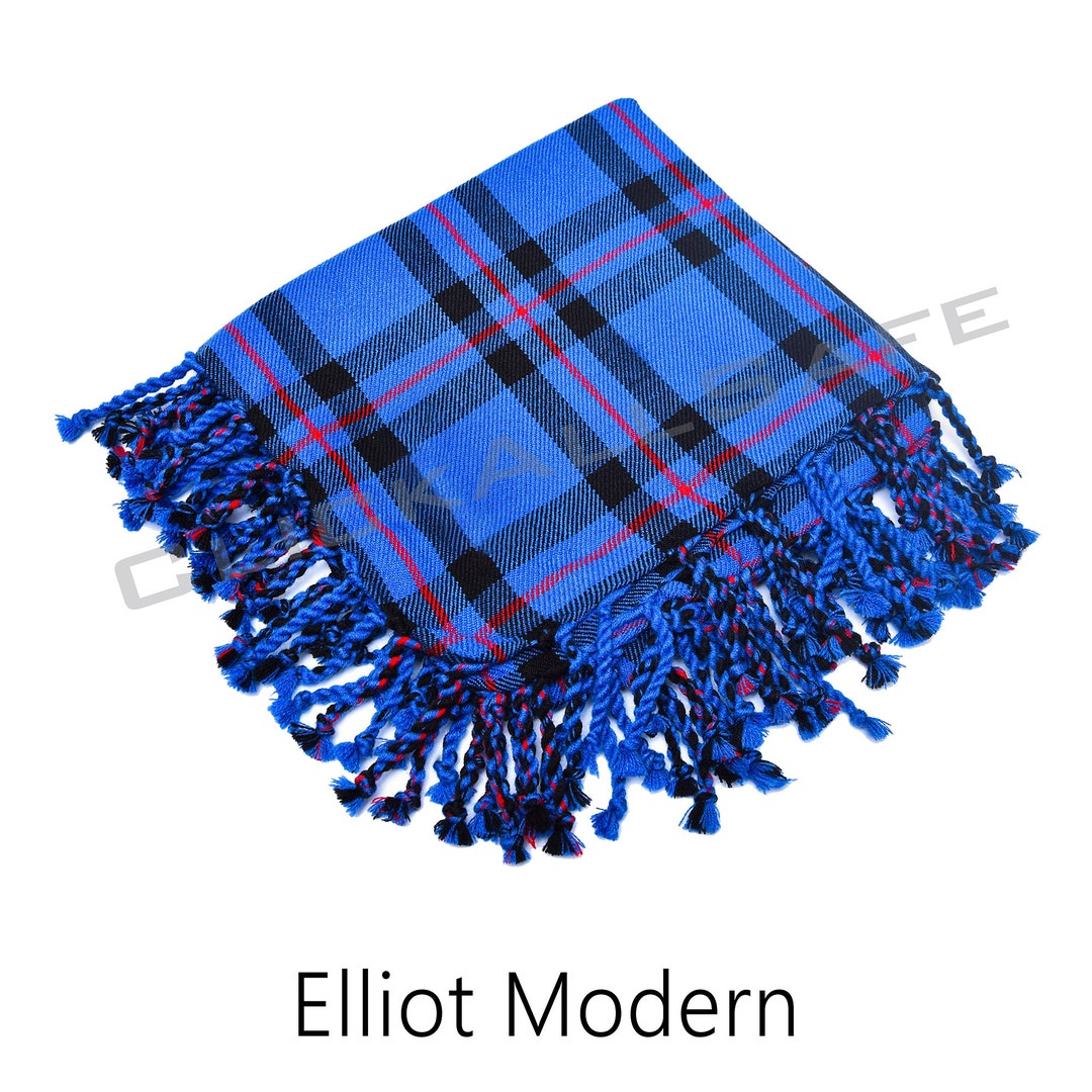 Scottish Kilt Fly Plaid, Men 's Scottish Kilt Fly Plaid With Frings ...