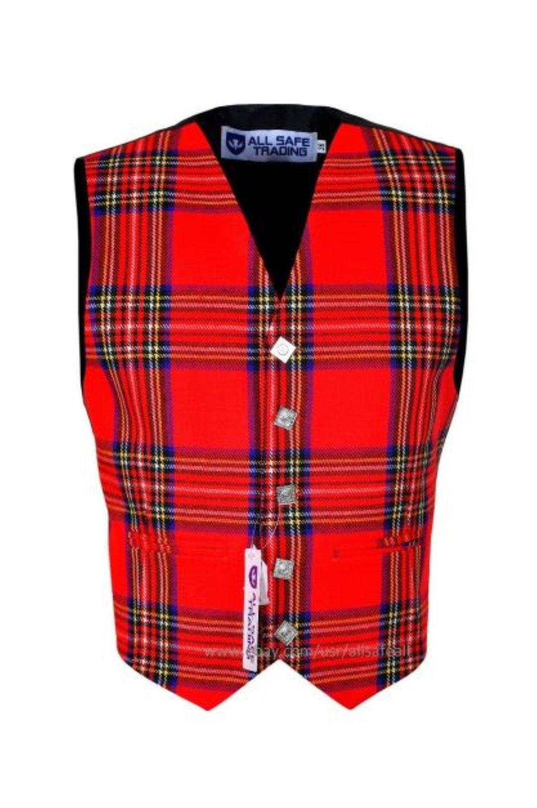 Clearance Sale Mens Scottish Tartan Waistcoat,royal Stewart Tartan Kilt ...