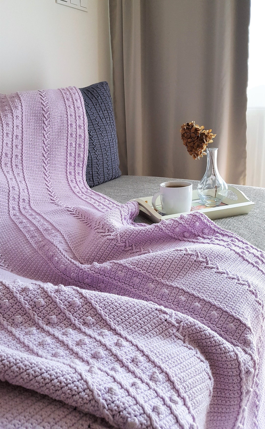 Crochet Blanket Pattern: the Samuel Throw, Easy Afghan (PDF Pattern) - Etsy
