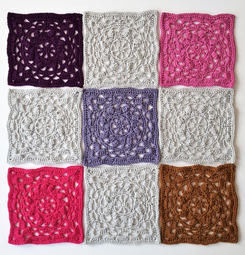 Crochet Granny Square Pattern Holi Afghan Block Row by Row - Etsy