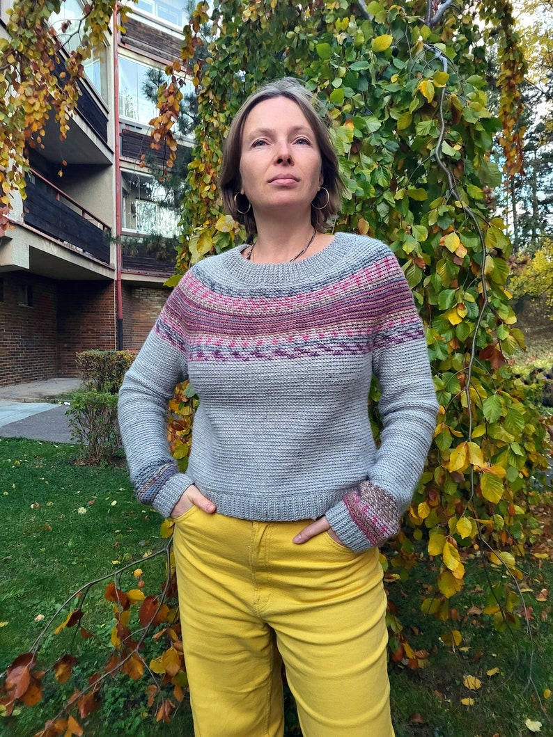 Crochet Sweater Pattern Saturnalia Sizes S-XL, Row by Row Lopapeysa ...
