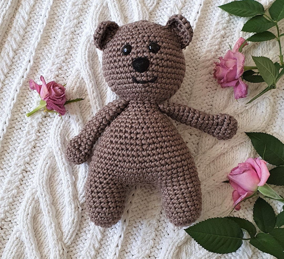 Amigurumi Crochet Pattern Teddy Bear, Row by Row Plush Bear, Amigurumi ...