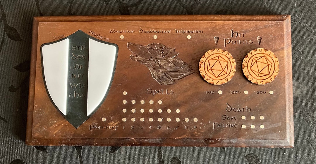 RPG Stats Tracker Hit Point Counter Statistics Tracker Made From Solid ...