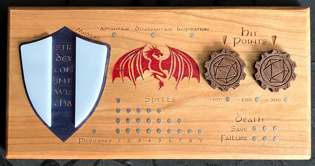 RPG Stats Tracker - Hit Point Counter - Statistics Tracker - Made From ...