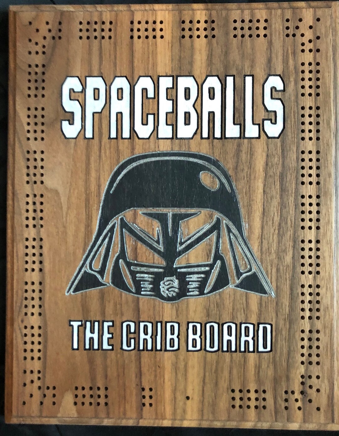 Rectangular Spaceballs Cribbage Board ~ Hardwood - Solid Wood ...