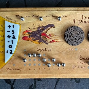 RPG Stats Tracker Hit Point Counter Statistics Tracker Made From Solid ...