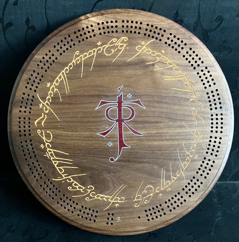Lord of the Rings 12 Inch Round Crib Board Solid Hardwood - Etsy