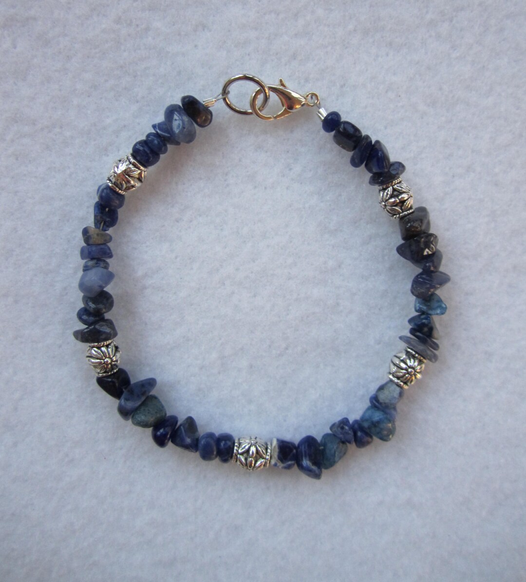 Lapis Bracelet - Blue Bracelet - Denim Blue Bracelet - Bracelet With ...