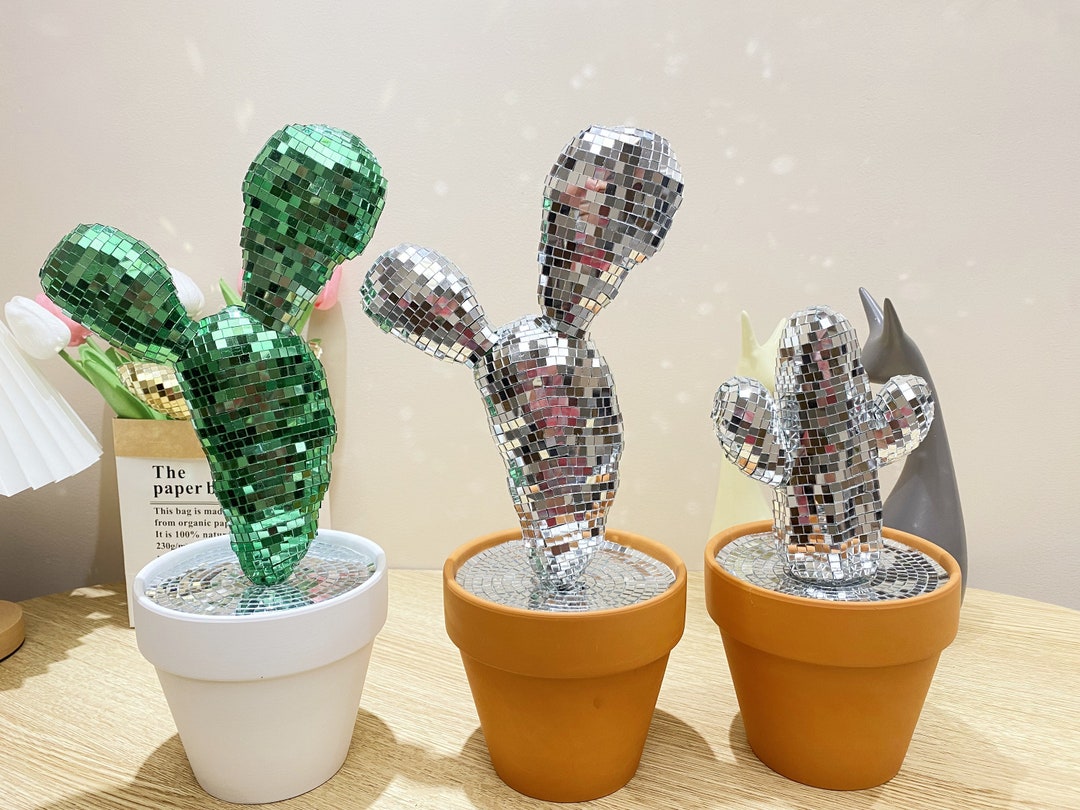 Handmade Disco Mirror and Disco Cactus Decoration for Home - Etsy