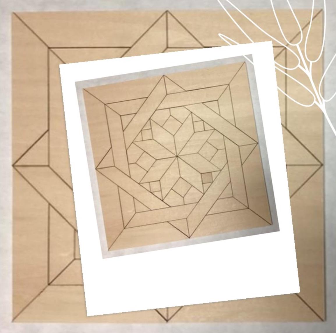 Unfinished Barn Quilt Square KIT Measuring 12 X 12 Inches. Country ...