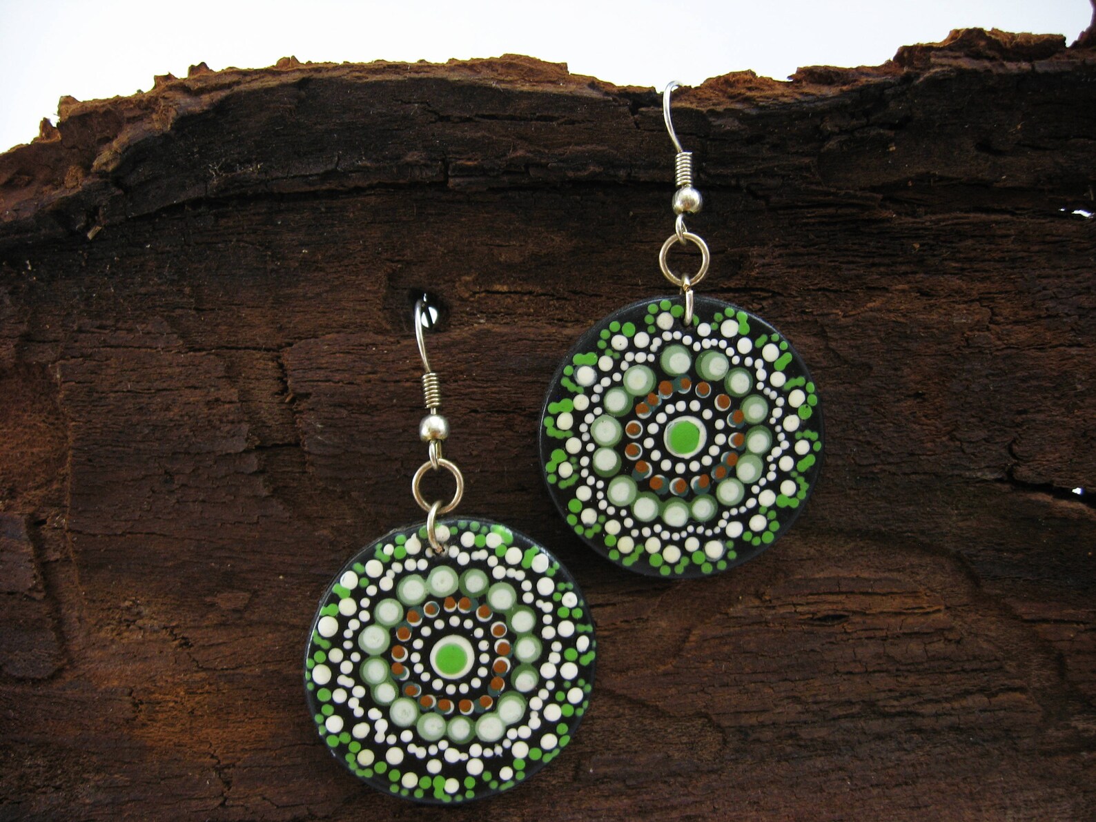 Mandala Earrings Polymer Clay Earrings Mandala Jewelry - Etsy