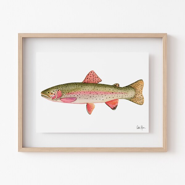 Rainbow Trout Art - Etsy