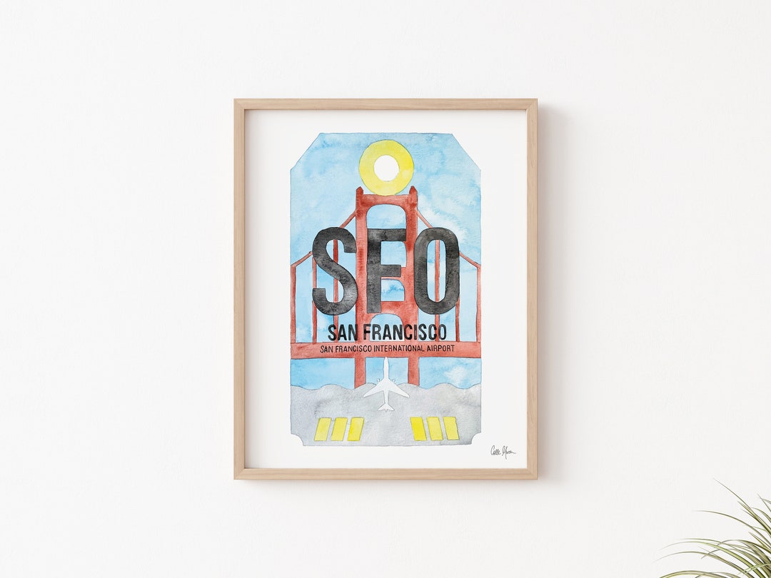 San Francisco Airport Code Art Print: SFO Travel Poster - Etsy