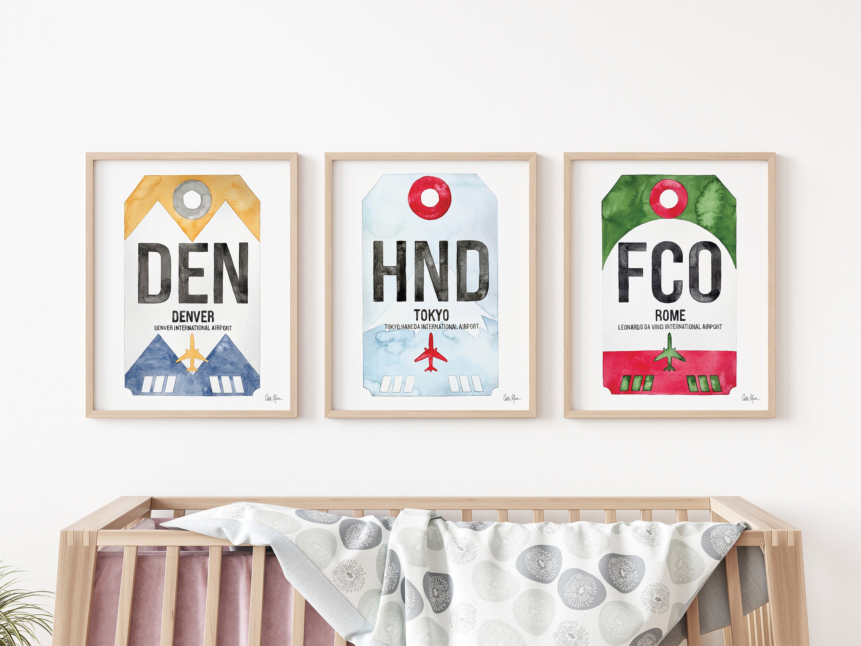 Tokyo Print Haneda Airport Code Art Luggage Tag Art Travel - Etsy