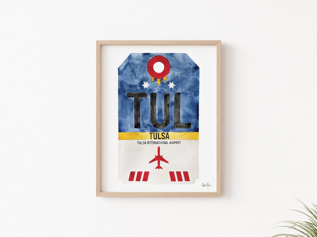 Tulsa Airport Code Art Print: TUL Travel Poster - Etsy