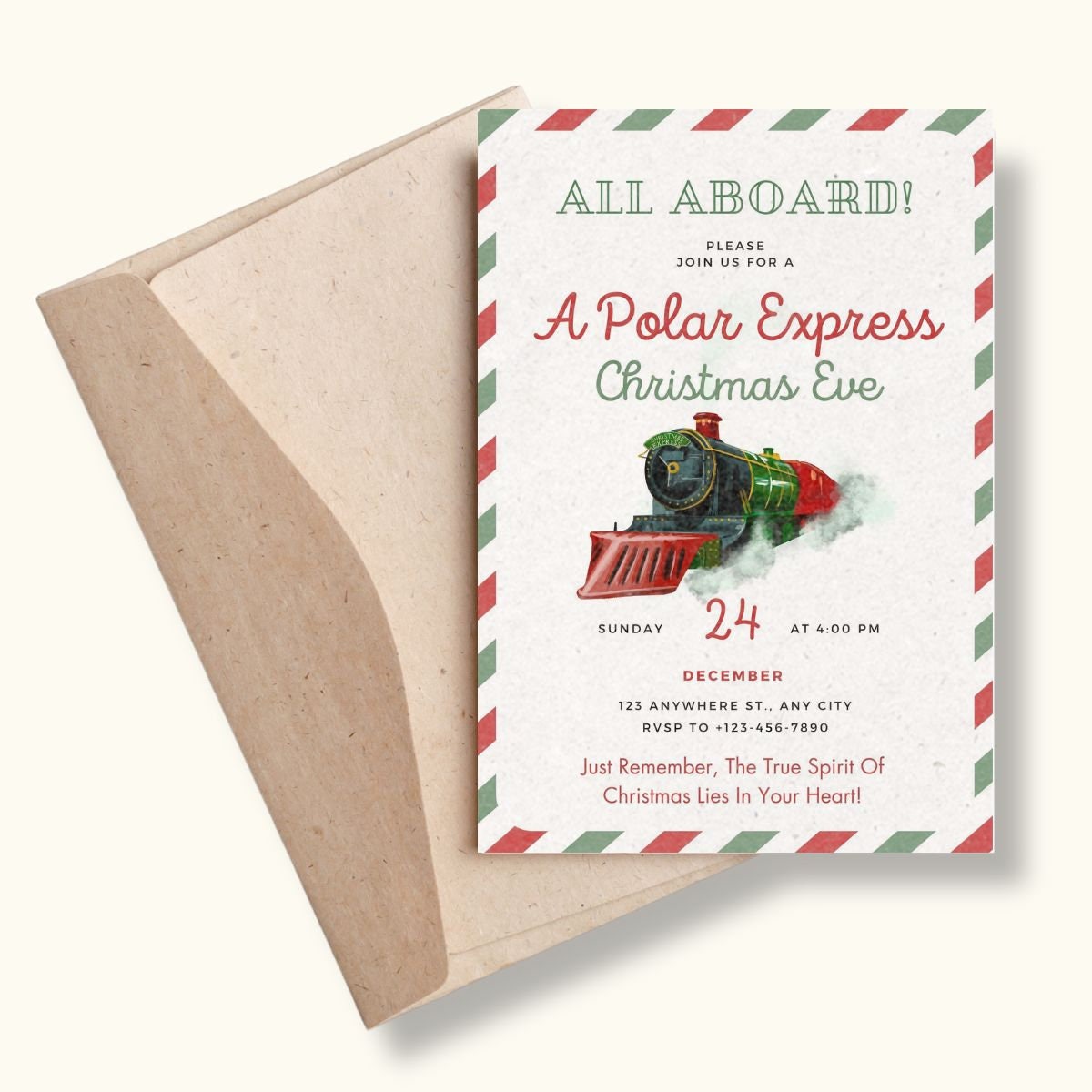 The Polar Express Christmas Eve Party Invitation - Etsy