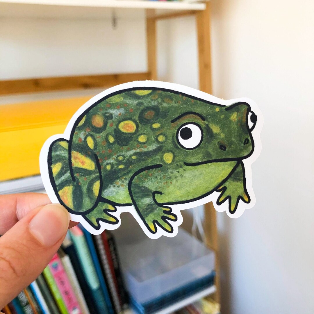 Nervous Toad Sticker, Nervous Toad Art, Toad Art, Toad Sticker, Frog ...