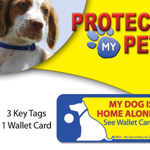Emergency Wallet Card and Key Tags Dog - Etsy