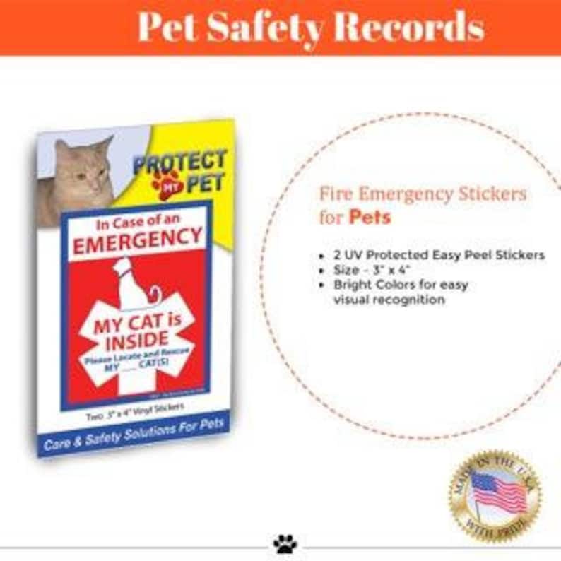 Cat Emergency Window Stickers - Etsy