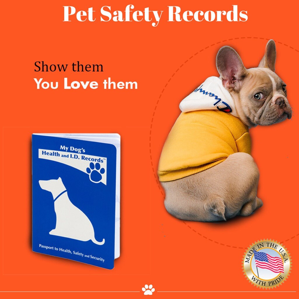 Dog Health Medical and ID Records Booklet - Etsy