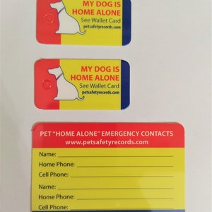 Emergency Wallet Card and Key Tags - Dog - Etsy