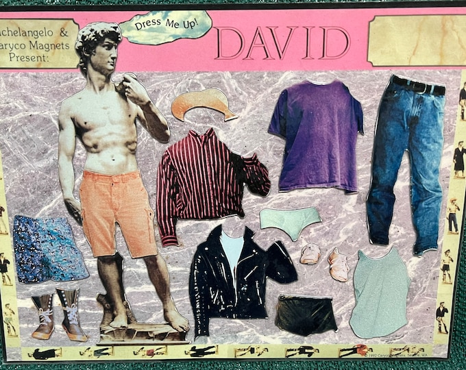 Rare! Dress Me up David Magnets From Caryco Magnets Seattle WA 1992 ...