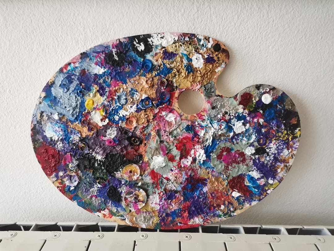 Vintage Palette Decor, Old Art Palette, Painting Palette, Palette Wall ...